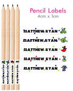 ItsMine Products - Pencil Labels - Monster Pencil Labels